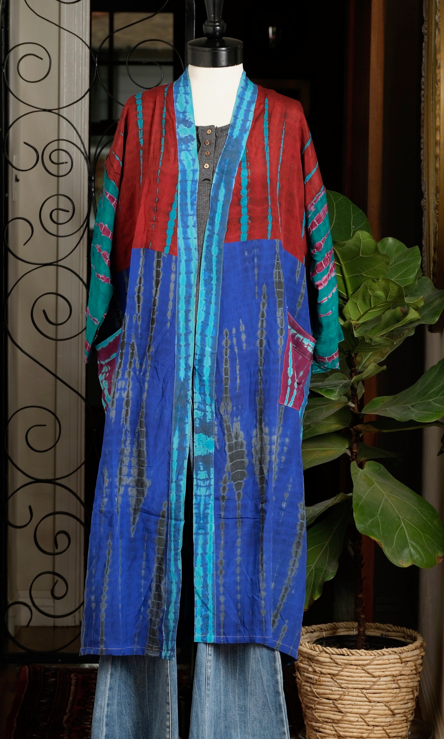 Smoke Duster in Royal – Chateau Bel Age Boutique