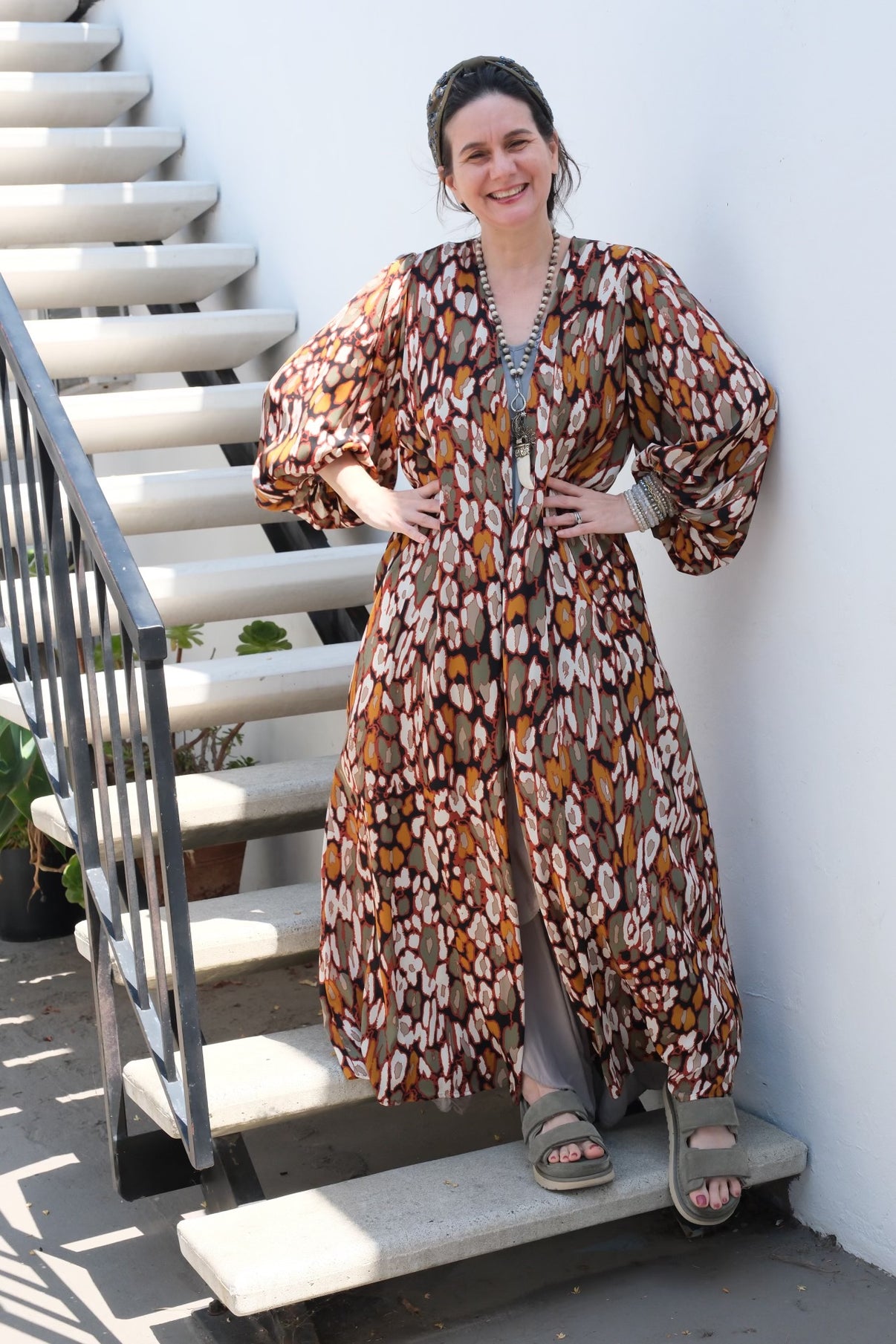 Nova Duster in Moss Garden – Chateau Bel Age Boutique