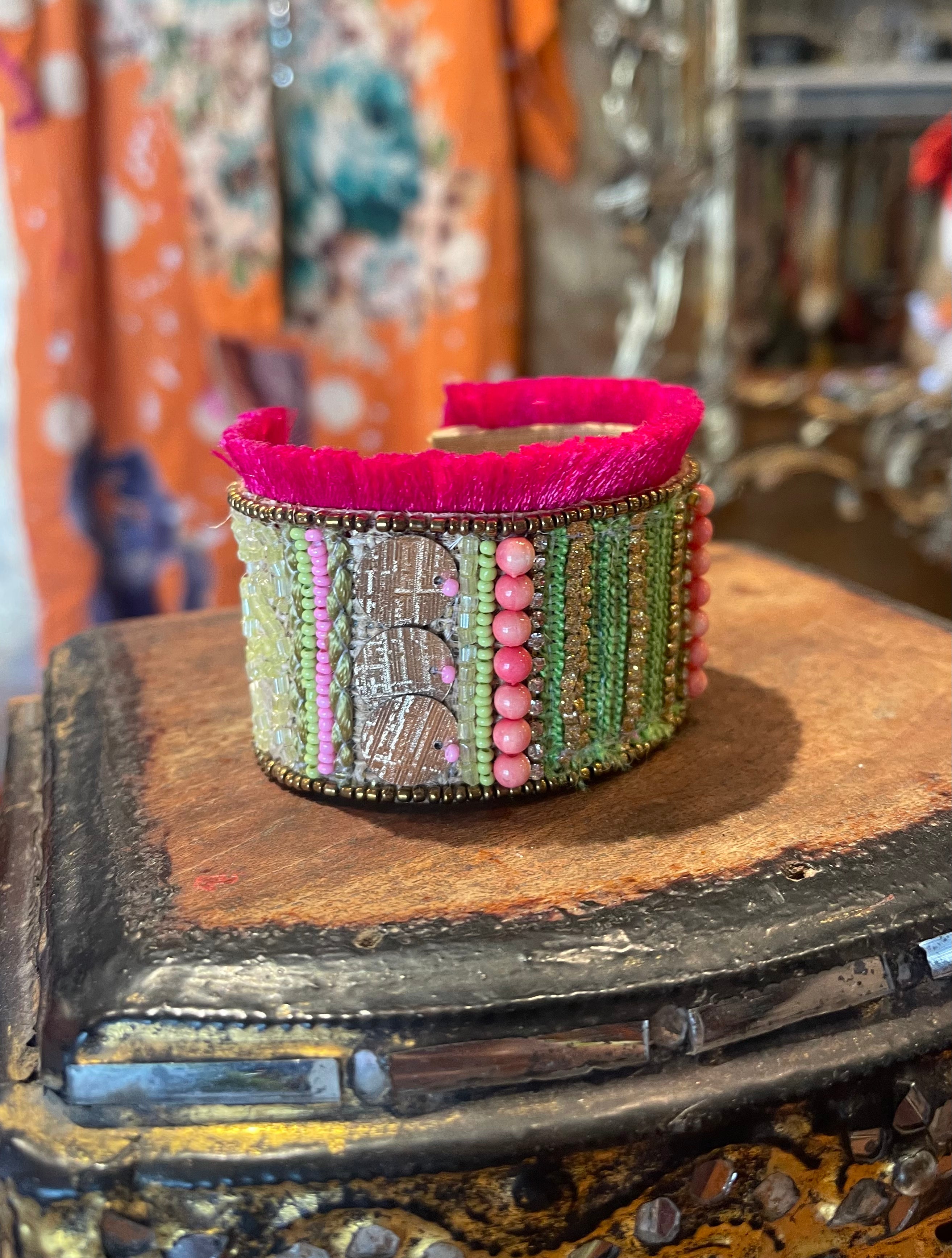 Hot Pink Fringe Cuff – Chateau Bel Age Boutique