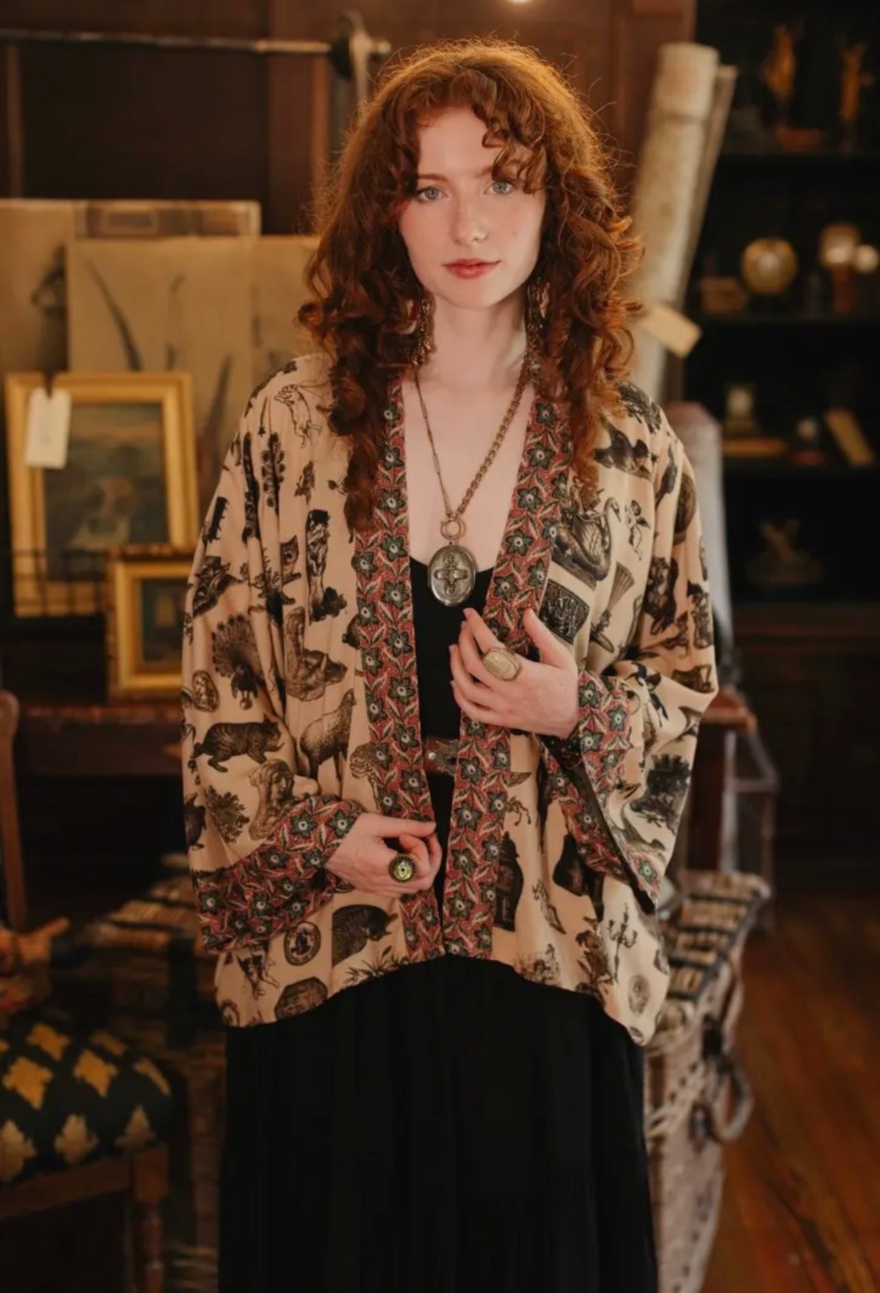 Cropped Kimono in Curiosities – Chateau Bel Age Boutique